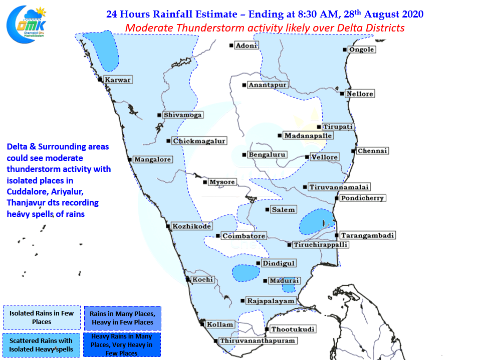 Moderate thunderstorm activity likely over Delta districts ...