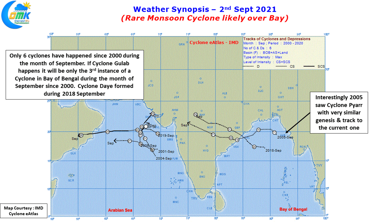 Rare Monsoon Cyclone Likely over Bay - Chennairains (COMK)