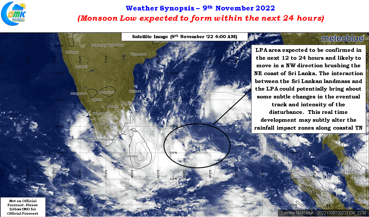 Northeast Monsoon 2022 all set to take up power play - Chennairains (COMK)