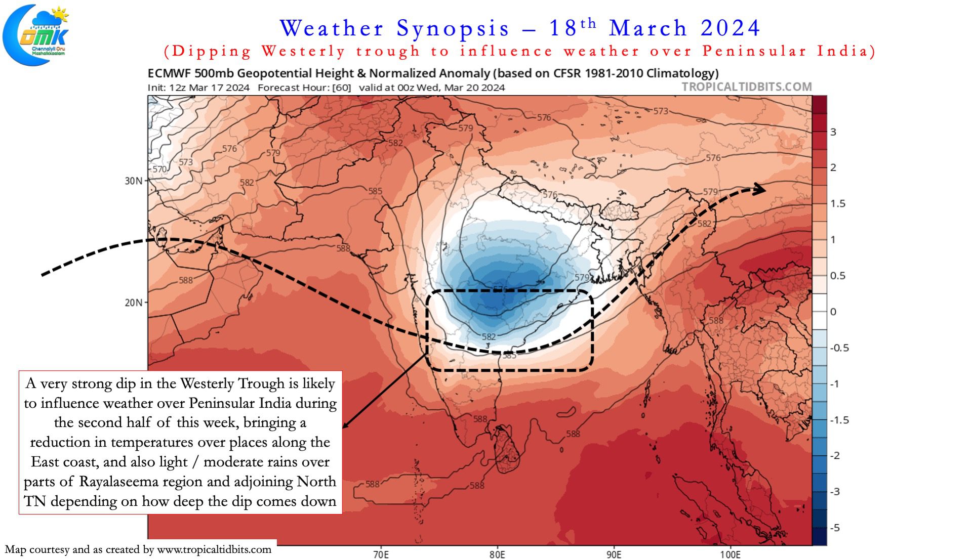 Dipping Westerly trough to influence weather over Peninsular India ...