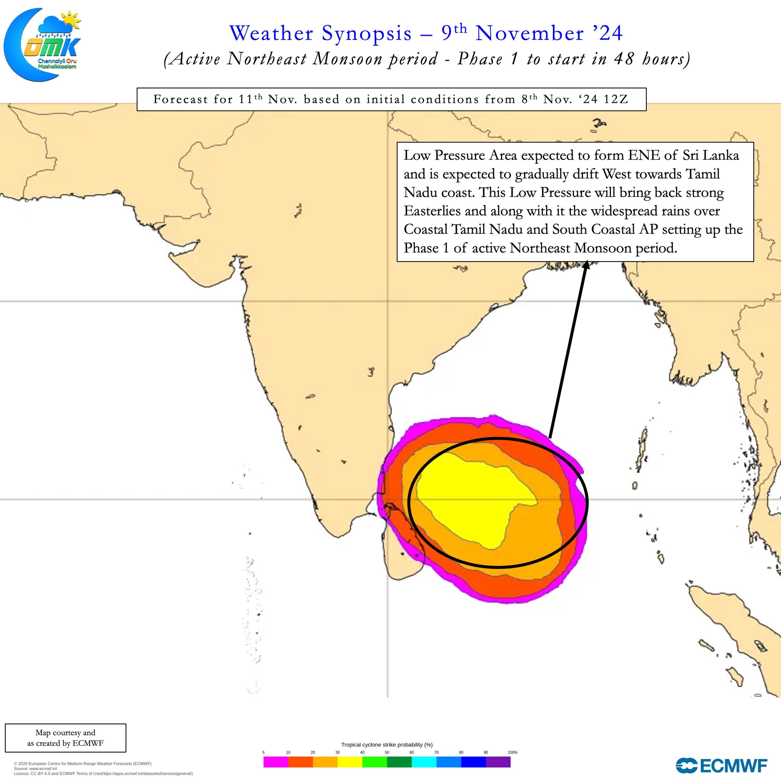 Active Northeast Monsoon - Phase 1 to start in 48 hours - Chennairains ...