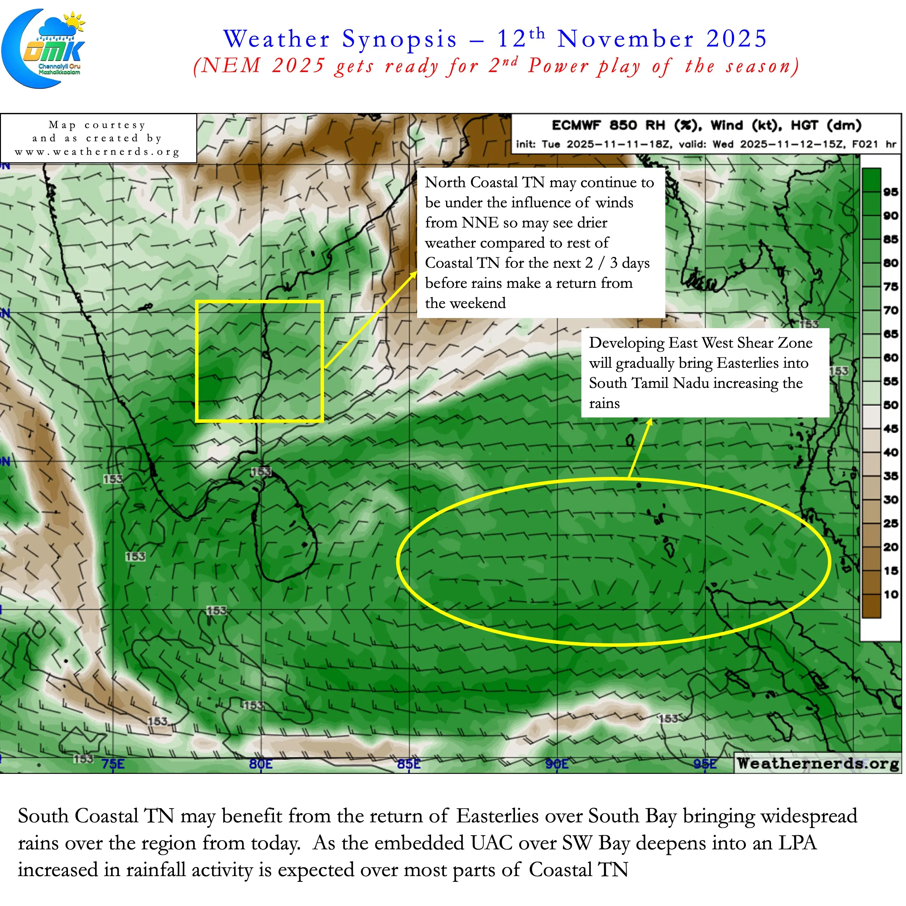 NEM 2025 gets ready for 2nd power play of the season - Chennairains (COMK)