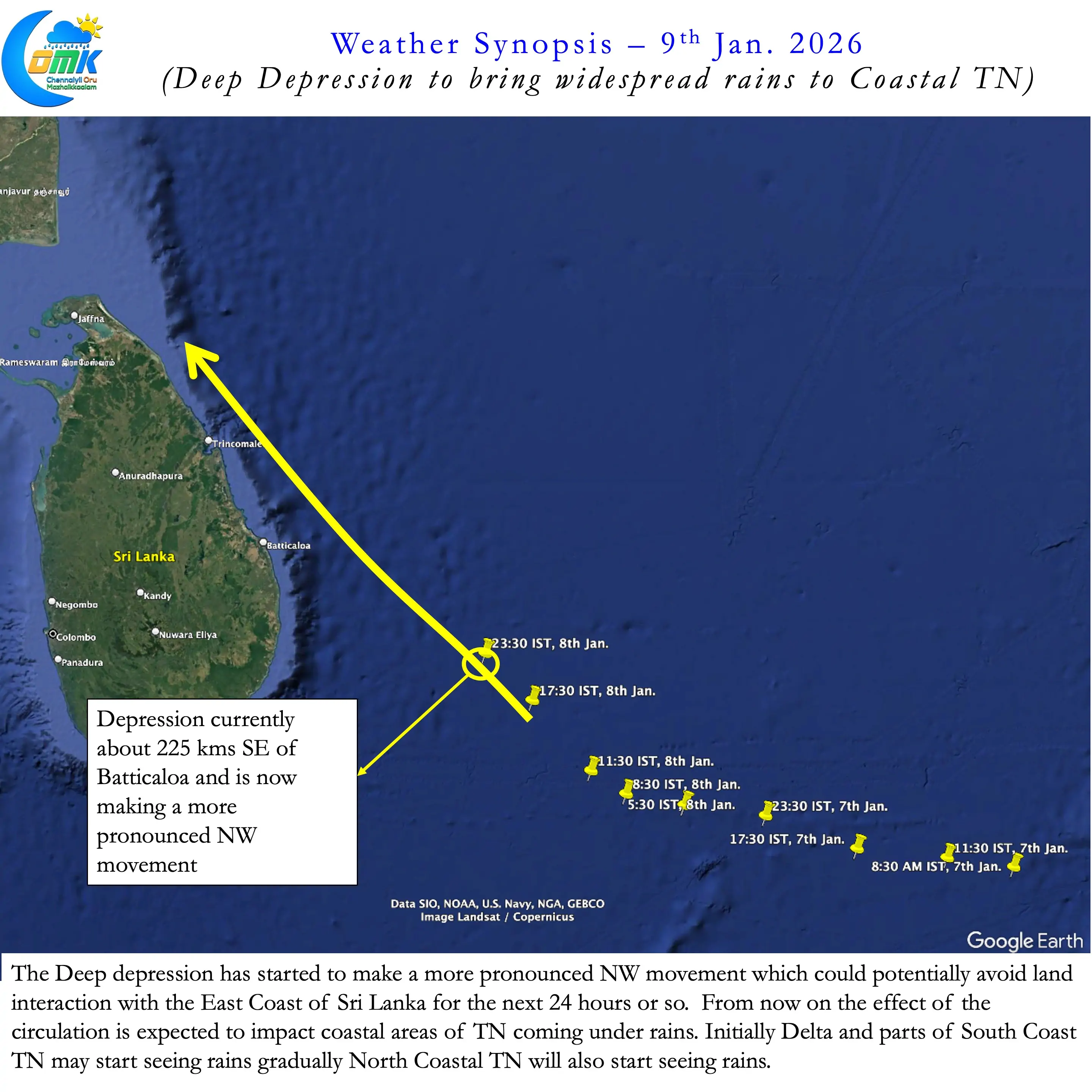 Deep Depression to bring widespread rains to Coastal TN - Chennairains ...